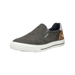 Mustang Shoes Herren Slipper "Mustang Shoes Slipper Lederimitat", Gr. 41, grau, Lederimitat, Schuhe