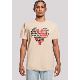 F4NT4STIC Herren T-Shirt "I love you 01001001 Binary Code Herz Valentinstag", beige, Gr. M, Obermaterial: 100% Baumwolle, Shirts, Premium Qualität