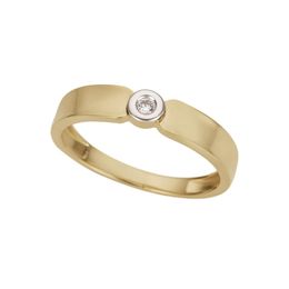Firetti Damen Diamantring "Schmuck Geschenk Gold 333 Damenring Verlobungsring Goldring Solit&auml;r", 18, 0,03 P2 = erkennbare Einschl&uuml;sse, Diamanten