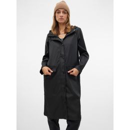 Véro Moda VERO MODA Damen Regenmantel "VMMALOU COATED COAT NOOS", schwarz, Gr. M, unifarben, Obermaterial: 100% Polyester, Mäntel