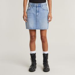 G-Star Raw G-STAR Damen Minirock "Viktoria Short Skirt Clean Edge"sun faded blau cape, Gr. 28, Denim/Jeans, Obermaterial: 73% Baumwolle, 15% Acetat, 12%