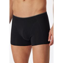 Schiesser Herren Boxer "95/5", Gr. 4, schwarz, Single Jersey, Obermaterial: 95% Baumwolle, 5% Elasthan, unifarben, Unterhosen, mit angenehm weichem,