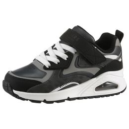 Skechers Mädchen Sneaker "UNO GEN1", Gr. 30, grau, Lederimitat, Schuhe, Keil,-Schnürschuh, Skech-Air Funktion, Größenschablone zum Download