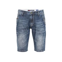Cipo & Baxx CIPO & BAXX Herren Jeansbermudas "Bermuda & Short", blau, Basic, Gr. 29, unifarben, 98% Baumwolle;2% Elasthan, Jeans, aus Baumwollmix