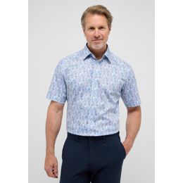 Eterna Herren Kurzarmhemd "MODERN FIT", blau, Gr. 41, Twill, 100% Baumwolle, Hemden, NON IRON (b&uuml;gelfrei)