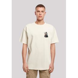 F4NT4STIC Herren T-Shirt "Wizard Cat OVERSIZE TEE", beige, Gr. M, Obermaterial: 100% Baumwolle, Shirts, Print