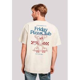 F4NT4STIC Damen T-Shirt "Friday Pizza Club", beige, Gr. M, Obermaterial: 100% Baumwolle, Shirts, Premium Qualit&auml;t