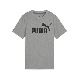 Puma Jungen T-Shirt "ESS No. 1 Logo T-Shirt Jungen", grau, Gr. 140, clean, Obermaterial: 100% Baumwolle; Rippe: 80% Baumwolle, 20% Polyester, Shirts