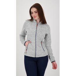 DEPROC Active Damen Strickfleecejacke "KIRKVALE X WOMEN", grau, Gr. 42, 100% Polyester, Jacken, auch in Gro&szlig;en Gr&ouml;&szlig;en erh&auml;ltlich