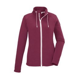 Killtec Damen Strickjacke "KOS 24 WMN FLX JCKT", rot, Gr. 34, Oberstoff: 100% Polyester, Strickjacken, Damenjacke mit Comfort-Stretch und Kinnschutz,