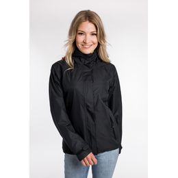 DEPROC Active Damen Outdoorjacke "GLENDALE PEAK WOMEN", schwarz, Gr. 44, 100% Polyester, Jacken, Kontrastreissverschluss