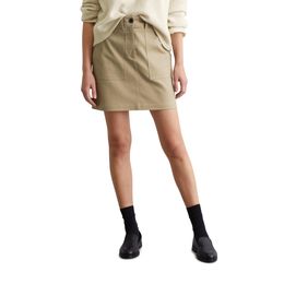 Marc O'Polo MARC O'POLO Damen Webrock "aus Organic Cotton-Lyocell-Stretch", beige, Gr. 34, unifarben, Obermaterial: 69% Baumwolle, 29% Lyocell, 2% Elasthan, R&ouml;cke
