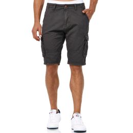 INDICODE Herren Cargoshorts "INMonroe", grau, Gr. XXL, unifarben, Web, Obermaterial: 100% Baumwolle, Hosen