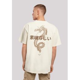 F4NT4STIC Herren T-Shirt "Drache Lila", beige, Gr. XL, Obermaterial: 100% Baumwolle, Shirts, Print