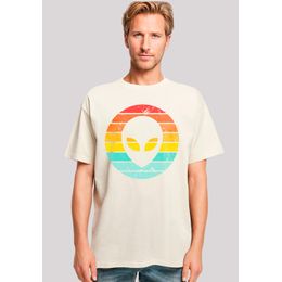 F4NT4STIC Herren T-Shirt "Alien Retro Sonnenuntergang", beige, Gr. M, Obermaterial: 100% Baumwolle, Shirts, Premium Qualit&auml;t