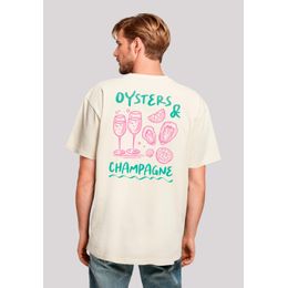 F4NT4STIC Damen T-Shirt "Oysters And Champagne", beige, Gr. XL, Obermaterial: 100% Baumwolle, Shirts, Premium Qualit&auml;t