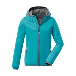 Killtec Jungen Funktionsjacke "KOS 164 GRLS JCKT", blau, Gr. 128, Oberstoff: 100% Polyester, Jacken, Ultraleichte, wasserabweisende M&auml;dchenjacke,