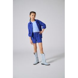 KIDS Only Mädchen Shorts "KOGTHYRA LIFE STRING SHORTS WVN", blau, Gr. 146, unifarben, Web, Obermaterial: 100% Baumwolle, Hosen