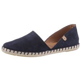 VERBENAS Damen Espadrille, Gr. 38, blau, Veloursleder, Veloursleder, Schuhe, Strandschuh, Sommerschuh, Loafer aus Veloursleder