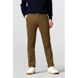 MEYER Herren Chinos "BONN", braun, Gr. 56, unifarben, 90% Baumwolle;8% Kaschmir;2% Elasthan, Hosen, mit buntgewebtem Innenfutter