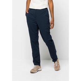 Jack Wolfskin Damen Outdoorhose "DESERT ROLL UP PANTS W", blau, Gr. 34, OBERSTOFF: 95% POLYAMID, 5% ELASTHAN; Futter: 65% POLYESTER, 35% BAUMWOLLE,