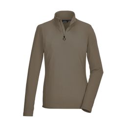 Killtec Damen Langarmshirt "KSW 98 WMN LS SHRT", braun, Gr. 40, Oberstoff: 98% Polyester, 2% Elasthan, Shirts