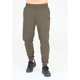 Virtus Herren Sweathose "Taro", grau, Gr. XL, unifarben, 78% Polyester, 17% Viskose, 5% Elasthan, Hosen, mit angenehmem Dehnbund