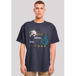 F4NT4STIC Herren T-Shirt "Die Biene Maja Eat Sleep Rave Repeat", blau, Gr. XS, Obermaterial: 100% Baumwolle, Shirts, Retro, Heroes of Childhood, TV