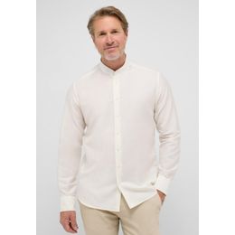 Eterna Herren Langarmhemd "MODERN FIT", beige, Gr. 44, Twill, 59% Baumwolle, 41% Leinen, Hemden, EASY IRON (bügelleicht)