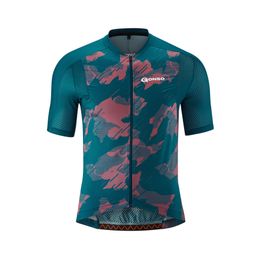 Gonso Damen Radtrikot "ARDOLE", blau, Gr. XXXL, 84% Polyester, 16% Elastan, Trikots, Hoch atmungsaktive Mesheins&auml;tze, extra leicht
