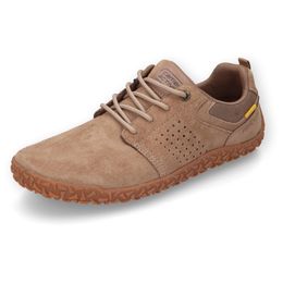 Camel Active Herren Schnürschuh, Gr. 40, beige, Nubukleder, Schuhe, Barfußschuh, Sneaker, Sommerschuh mit Perforierung