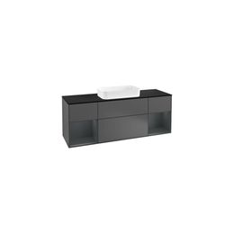 Villeroy & Boch V&B Waschtischunterschrank Abdeckplatte bla m Finion 160x60cm, Reg md m Lac, Anthracite matt ; Villeroy & Boch (F332HGGK)