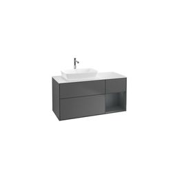 Villeroy & Boch V&B Waschtischunterschrank Finion 120cm, Pl w m, Reg md m Lac, Anthrac. m ; Villeroy & Boch (F811HGGK)