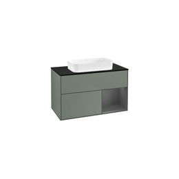 Villeroy & Boch V&B Waschtischunterschrank Finion 100x60,3 cm, Rg r Anthrac. m, Oli. m Lac ; Villeroy & Boch (F662GKGM)