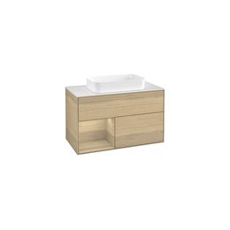 Villeroy & Boch V&B Waschtischunterschrank Finion 100x60,3 cm, Reg li Oa ven, Oak Veneer ; Villeroy & Boch (F651PCPC)