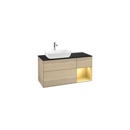 Villeroy & Boch V&B Waschtischunterschrank Finion 120cm, Pl bla m, Reg gol m Lac, Oa ven ; Villeroy & Boch (F812HFPC)