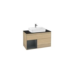 Villeroy & Boch V&B Waschtischunterschrank Finion 100, Pl b m, Reg li md bl. m Lac, Oa ven ; Villeroy & Boch (F362HGPC)