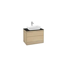 Villeroy & Boch V&B Waschtischunterschrank Finion 80x60,3cm, Abd.-Pl. bla matt, Oak Veneer ; Villeroy & Boch (F75200PC)