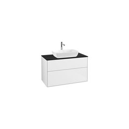Villeroy & Boch V&B Waschtischunterschrank Finion 100x60,3cm, Abd.-Pl. bla m, glo wh. Lac ; Villeroy & Boch (F76200GF)