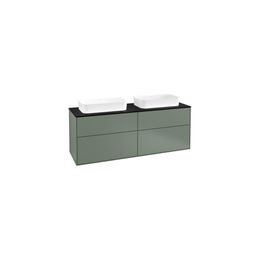 Villeroy & Boch V&B Waschtischunterschrank Finion 160x60,3x50,1cm, Gl. bla m, Oli. m Lac ; Villeroy & Boch (F72200GM)