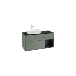 Villeroy & Boch V&B Waschtischunterschrank Finion 120cm, Pl b m, Reg bla m Lac, Oli. m Lac ; Villeroy & Boch (F812PDGM)