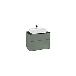 Villeroy & Boch V&B Waschtischunterschrank Finion 80x60,3cm, Abd.-Pl. bla m, Oli. m Lac ; Villeroy & Boch (F34200GM)