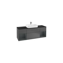 Villeroy & Boch V&B Waschtischunterschrank Finion 160x60, Pl b m, Reg md m Lac, Anthrac. m ; Villeroy & Boch (F452HGGK)