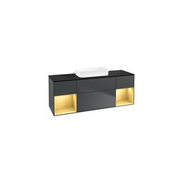 Villeroy & Boch V&B Waschtischunterschrank Finion 160x60,3x50,1cm, Rg g m La, md bl. m Lac ; Villeroy & Boch (F742HFHG)
