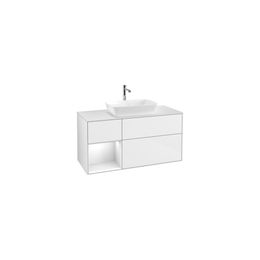 Villeroy & Boch V&B Waschtischunterschrank Finion 120cm, Pl w m, Rg g wh. Lac, glo wh. Lac ; Villeroy & Boch (F821GFGF)