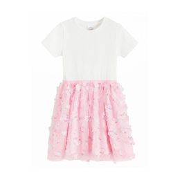 Cool Club Kleid M&auml;dchen Gr&ouml;&szlig;e 122 rosa / wei&szlig;