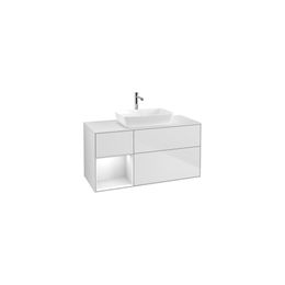 Villeroy & Boch V&B Waschtischunterschrank Finion 120cm, Pl w m, Rg glo wh. Lac, wh. m Lac ; Villeroy & Boch (F821GFMT)