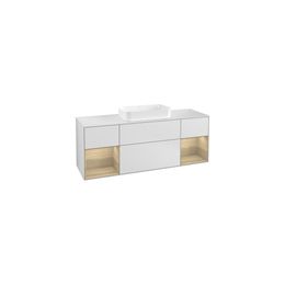 Villeroy & Boch V&B Waschtischunterschrank Abdeckplatte wh. m Finion 160x60cm, Reg Oa ven, White matt lacquer ; Villeroy & Boch (F331PCMT)