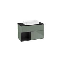 Villeroy & Boch V&B Waschtischunterschrank Finion 100x60,3 cm, Rg li bla m Lac, Oli. m Lac ; Villeroy & Boch (F652PDGM)