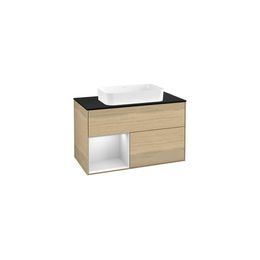 Villeroy & Boch V&B Waschtischunterschrank Finion 100x60,3 cm, Reg li wh. m Lac, Oa Veneer ; Villeroy & Boch (F652MTPC)